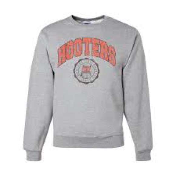 Sweaters | Iso Hooters Distressed Collegiate Sweatshirt | Poshmark